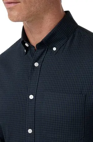 Mizzen+main Kennedy Trim Fit Grid Button-down Shirt
