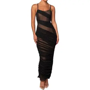 JLUXLABEL Catalina Metallic Sleeveless Knit Maxi Dress - Black