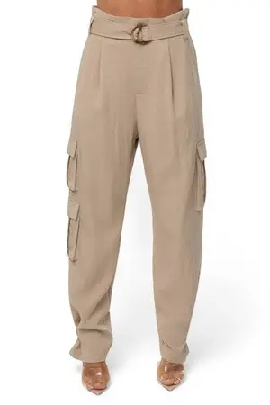 JLUXLABEL Boundless Belted Cargo Pants - Beige
