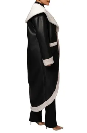 JLUXLABEL Jaida Reversible Faux Shearling Coat
