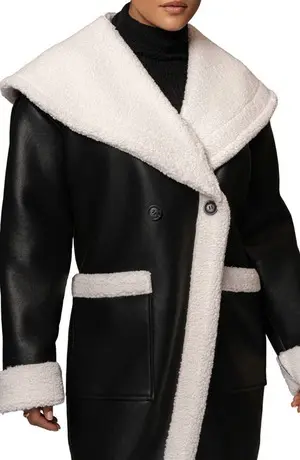 JLUXLABEL Jaida Reversible Faux Shearling Coat