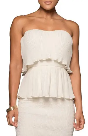 JLUXLABEL Casablanca Stapless Tiered Ruffle Dress
