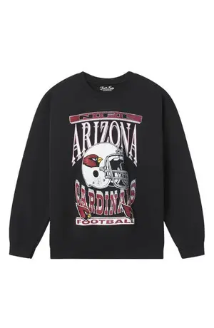 Junk Food Arizona Cardinals Throwback Helmet Cotton Graphic T-shirt - Black