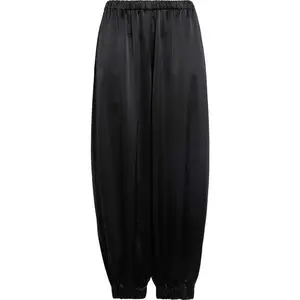 Alice + Olivia Declan Pull On Satin Balloon Pants - Black