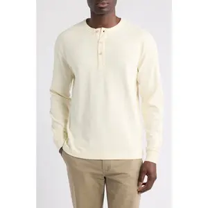 FLINT & TINDER BY HUCKBERRY Surplus Long Sleeve Henley - Egret
