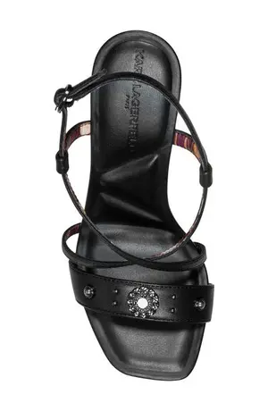 Karl Lagerfeld Paris Caely Strappy Faux Leather Sandal