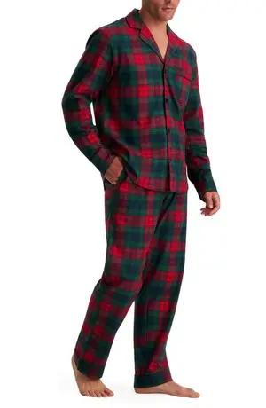 PETITE PLUME Plaid Cotton Twill Pajamas