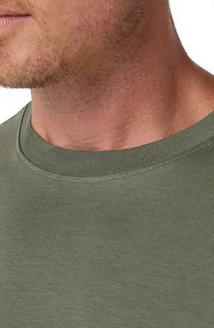 Mizzen+main Palmer Trim Fit Pima Cotton T-shirt - Olive
