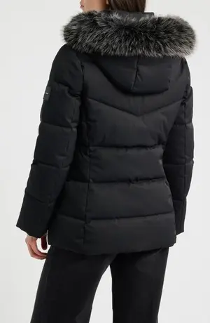 Calvin Klein Faux Fur Trim Puffer Jacket