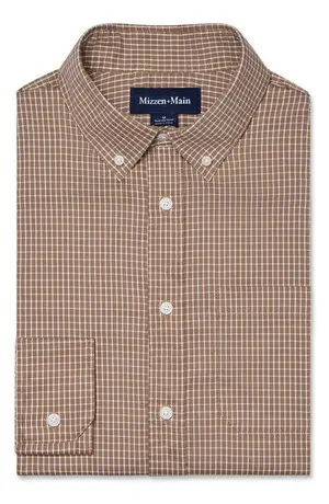 Mizzen+main Kennedy Trim Fit Grid Button-down Shirt