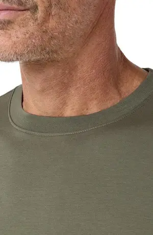 Mizzen+main Palmer Trim Fit Pima Cotton T-shirt - Olive