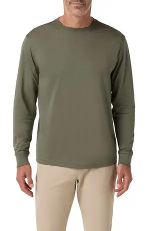 Mizzen+main Palmer Trim Fit Pima Cotton T-shirt - Olive