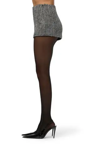 Naked Wardrobe Herringbone High Waist Hot Pants