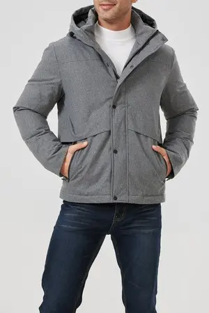 CLOUDVEIL Truckee Herringbone Down Jacket - Grey Heather
