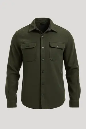 CLOUDVEIL Park City Vegan Wool Shirt Jacket - Olive