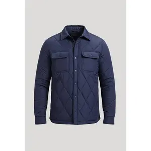 CLOUDVEIL Lightweight Quilted Shirt Jacket Navy