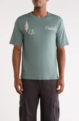 RC OUTDOOR SUPPLY Script Cotton Graphic T-shirt - Foliage