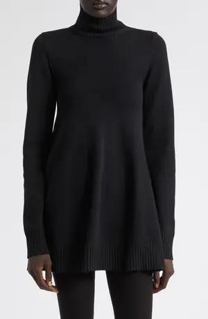 TOTEME Wool Blend Turtleneck Sweater - Black