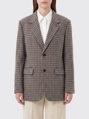 DUNST Single-breasted Cropped Blazer In Pure Cashmere With Lapel Collar - Black