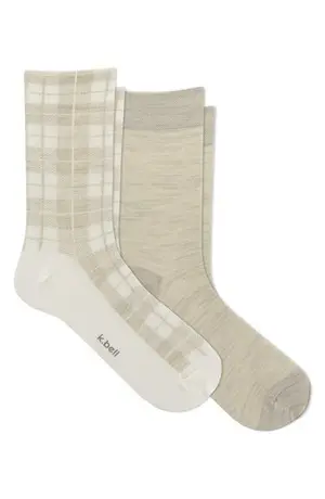 K BELL SOCKS 2-pack Crew Socks - Ivory