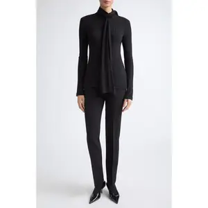 TOTEME Low Waist Slim Trousers - Black
