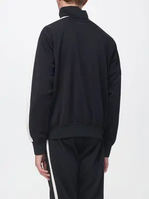 MAISON MARGIELA High-neck Zip-up Jersey Sweatshirt With White Stitch Logo