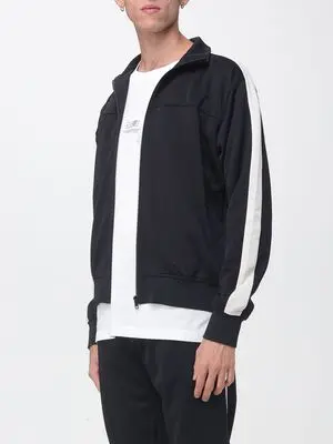MAISON MARGIELA High-neck Zip-up Jersey Sweatshirt With White Stitch Logo