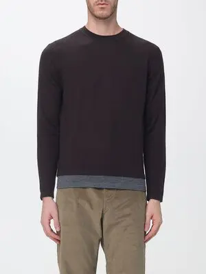 PAOLO PECORA Cotton Crew-neck Jumper With Long Sleeves And Ribbed Cuffs - Black
