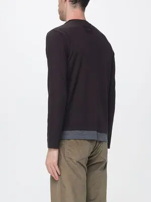 PAOLO PECORA Cotton Crew-neck Jumper With Long Sleeves And Ribbed Cuffs - Black