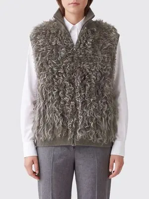 PAROSH P.a.r.o.s.h. Wool Turtleneck Vest With Zip Closure