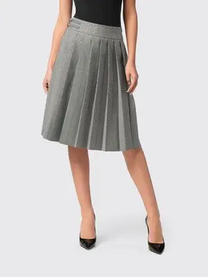 Philipp Plein Prince Of Wales Jersey Wrap Mini Skirt With Rhinestones