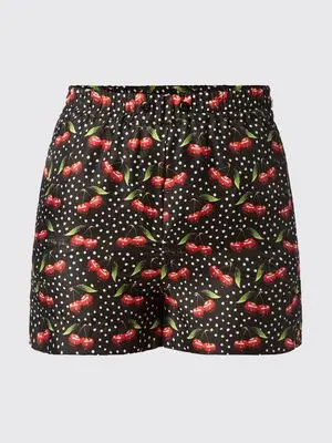 Philipp Plein High-waisted Fruit Print Slim Fit Jersey Mini Shorts