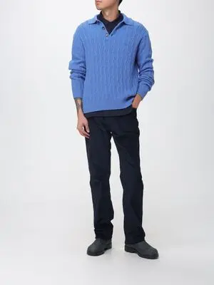Etro Long-sleeved 100% Cashmere Knit Polo With 3-button Placket