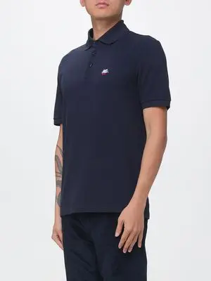 Etro Slim Fit Short-sleeved Cotton Polo Shirt With Contrast Logo - Navy
