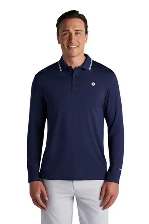 Coolibar Lumaleo Long Sleeve Sports Polo - Navy