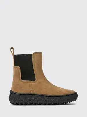 Camper Flat Ankle Boot - Brown