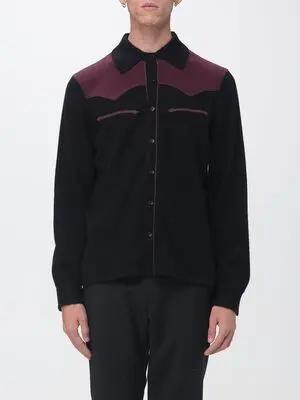 Guest In Residence Two-tone 100% Cashmere Western Shirt - Black