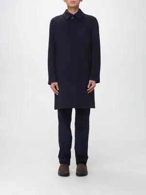MANUEL RITZ Single-breasted Wool Blend Coat With Concealed Closure And Classic Collar