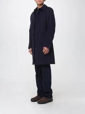 MANUEL RITZ Single-breasted Wool Blend Coat With Concealed Closure And Classic Collar