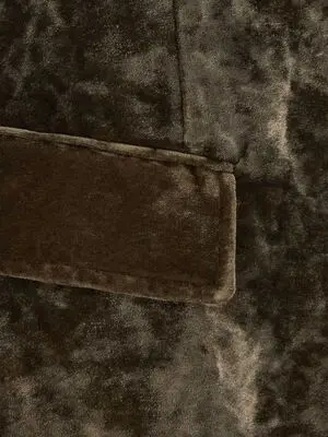 UMA WANG Cropped Single-breasted Velvet Blazer With A Classic Collar