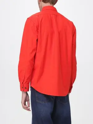 Filson Long-sleeved Cotton Shirt With French Collar And Patch Pockets