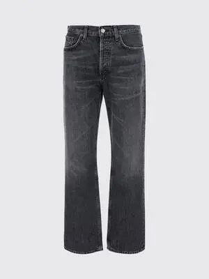 AGOLDE Mid-rise 5-pocket Straight-leg Jeans In Cotton Denim - Black