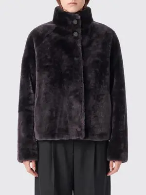 ARMA Lambskin Leather Bomber Jacket With Epaulettes And Flap Pockets - Plum