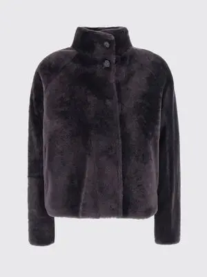 ARMA Lambskin Leather Bomber Jacket With Epaulettes And Flap Pockets - Plum
