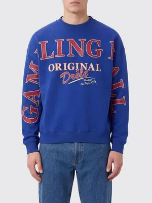 Drole De Monsieur Relaxed Fit Cotton Crewneck Jumper With Slogan Print