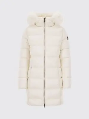 COLMAR Quilted Knee-length Down Jacket With Shearling Hood