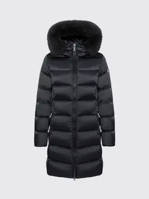 COLMAR Quilted Knee-length Down Jacket With Shearling Hood