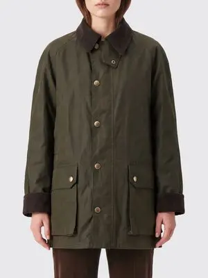 DUNST Long Cotton Shirt Jacket With Velvet Collar