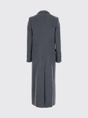 IVY OAK Long Double-breasted Wool-blend Coat With Flap Pockets