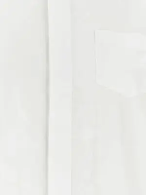Sacai Cotton Blend Chemisier Mini Dress With Classic Collar - White